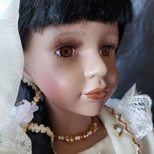 J.Misa | Other | Porcelain Dark Skin Jmisa Doll 24 Wstand Floor Length ...